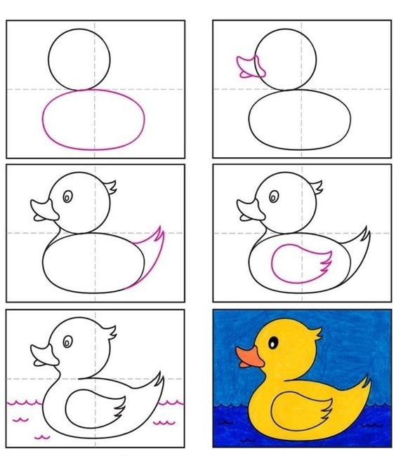 8 cách vẽ con vịt đẹp, cute, đơn giản nhất cho bé tập vẽ